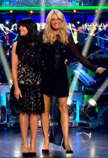 Claudia Winkleman Black Lace Drop Waist Dress Strictly Come Dancing ...