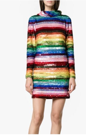 Holly Willoughby Rainbow Sequin Dress Celebrity Juice April 2020 ...