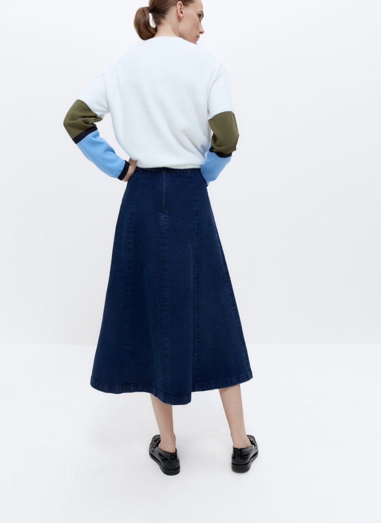 Holly Willoughby Denim Midi Skirt This Morning October 2020 – Fashion ...