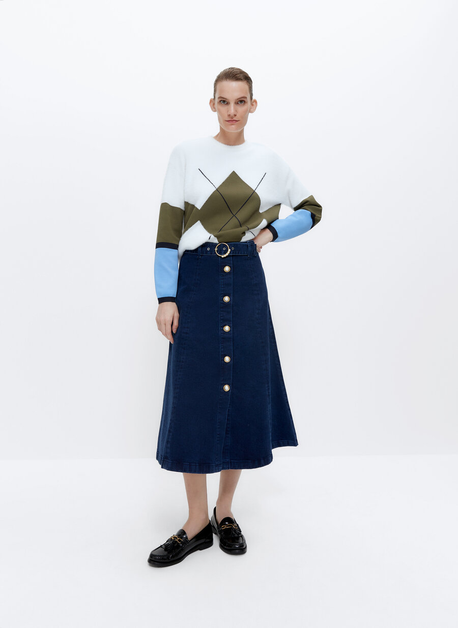 Holly Willoughby Denim Midi Skirt This Morning October 2020 – Fashion ...