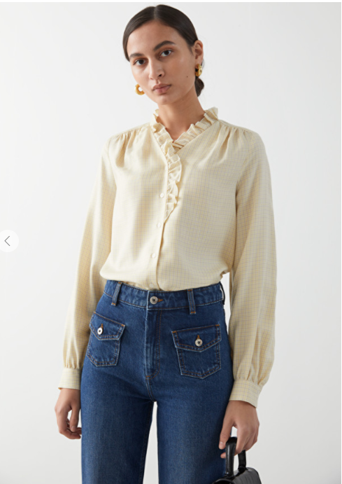 Holly Willoughby Yellow Check Blouse This Morning March 2021 – Fashion ...