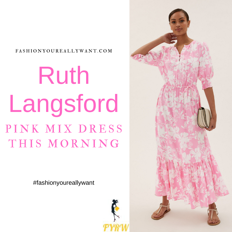Ruth Langsford Pink Mix Dress This Morning July 2021 – Fashion You ...
