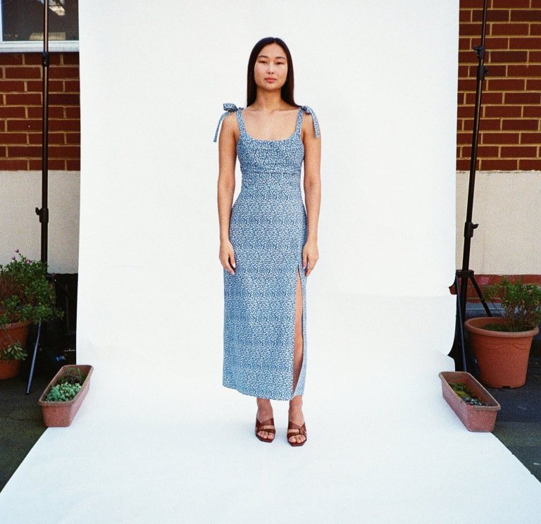 Holly Willoughby Blue Ditsy Tie Shoulder Dress July 2022 – Fashion You ...