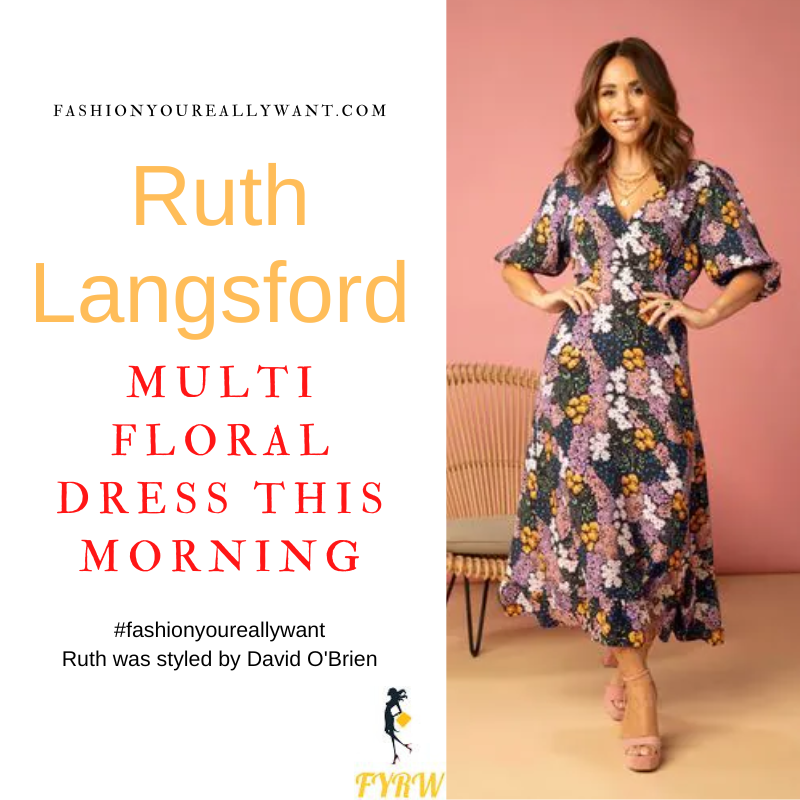 Ruth Langsford Multi Floral Dress This Morning August 2022 – Fashion ...