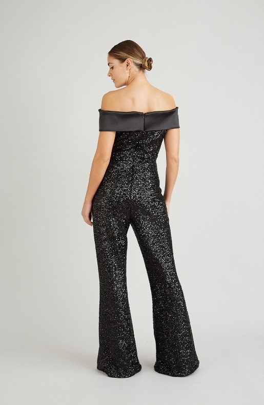 Tess Daly Black Sequin Jumpsuit Strictly Come Dancing Week 3 2022 ...