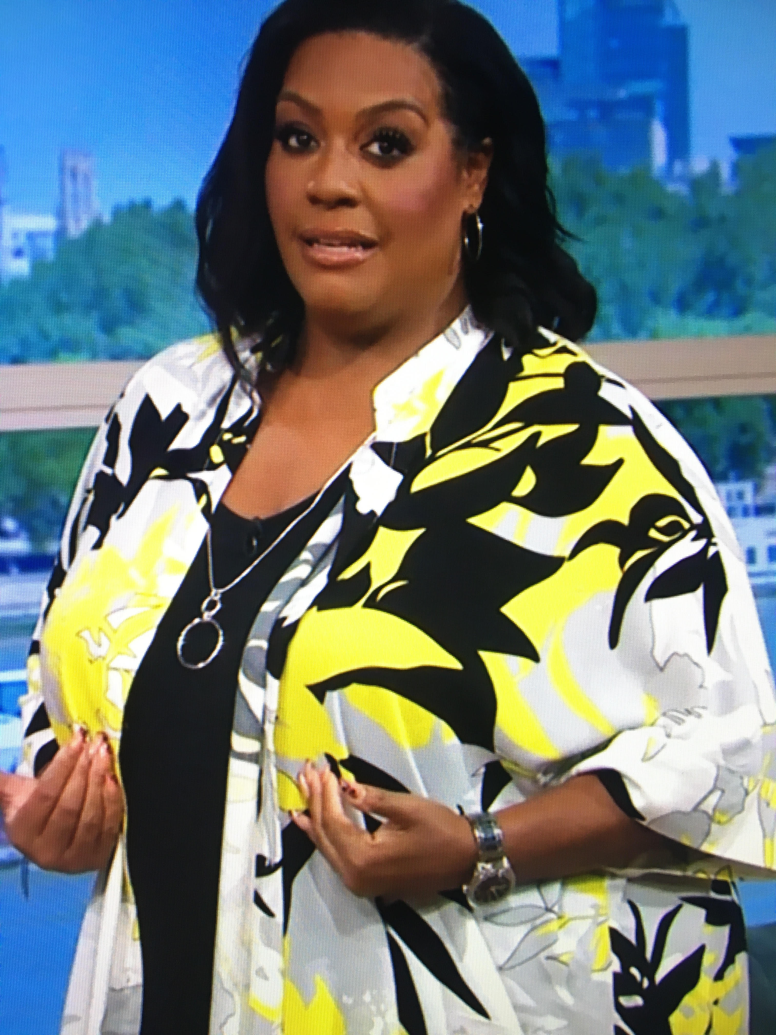 Alison Hammond Yellow Leaf Print Co Ord This Morning July 2023 ...