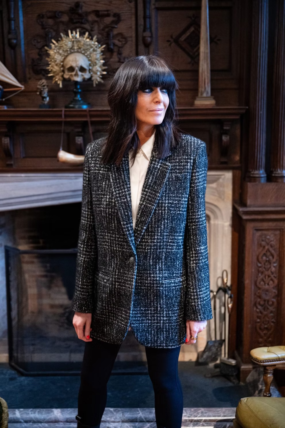 Claudia Winkleman Black & White Blazer The Traitors 2025 – Fashion You ...