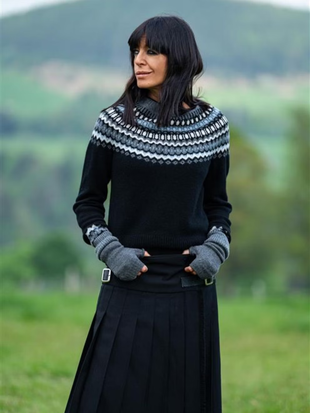 Claudia Winkleman Black Fair Isle Jumper The Traitors 2025 – Fashion ...