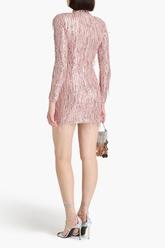 Tess Daly Pastel Pink Fringed Dress Strictly Come Dancing Week 3 2025 ...