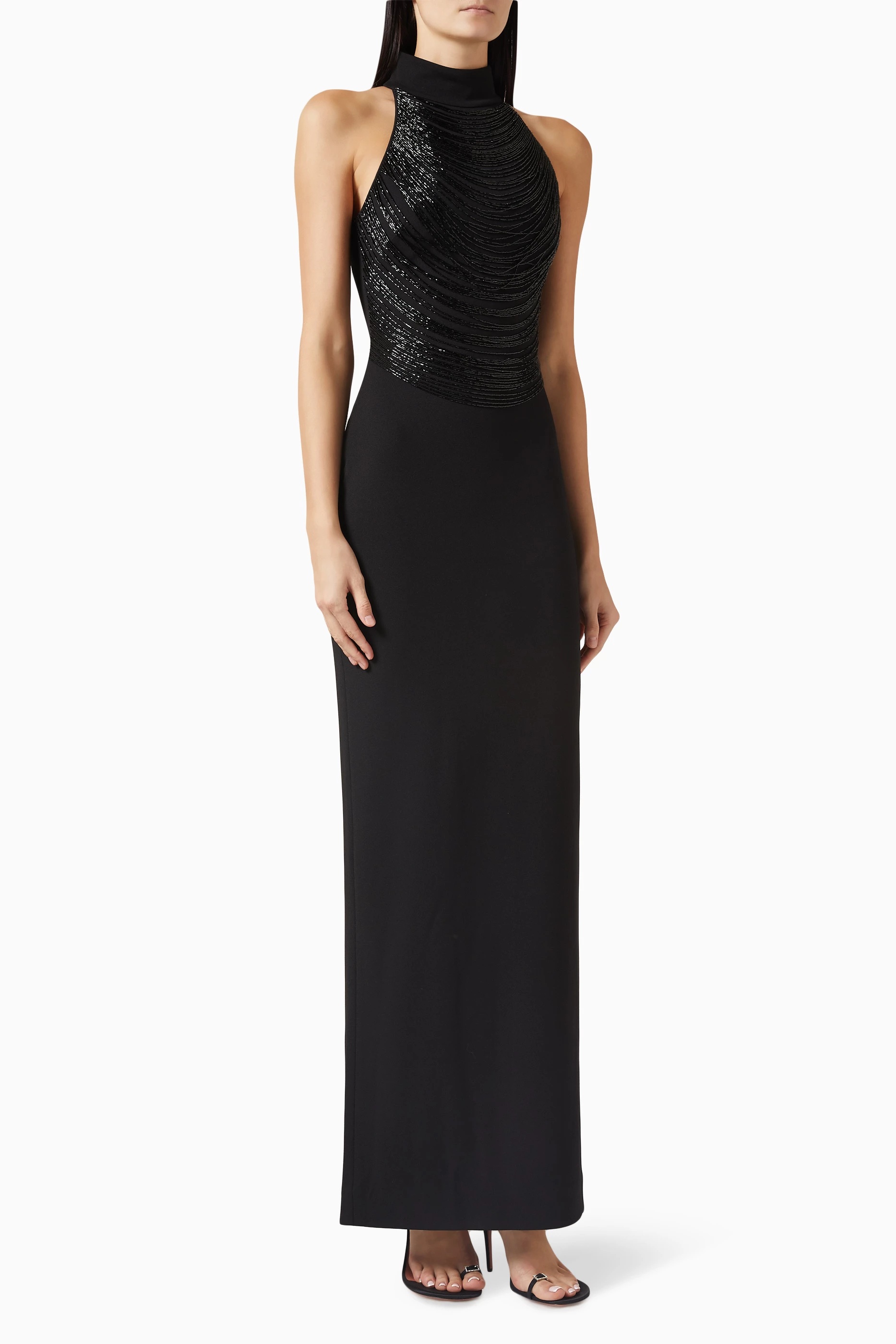 Tess Daly Black Bead-Embellished Dress Strictly Come Dancing Week 7 ...