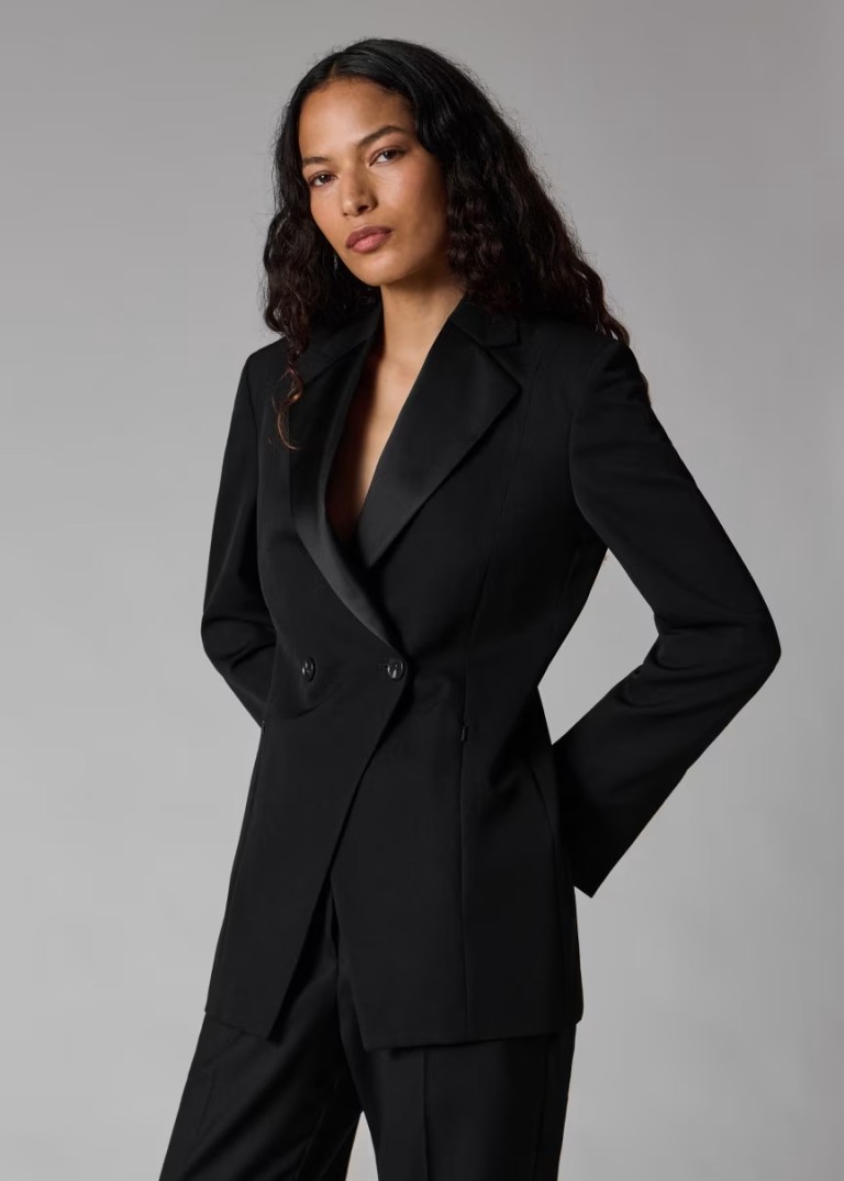 Claudia Winkleman Black Tuxedo Jacket The Traitors 2026 – Fashion You ...