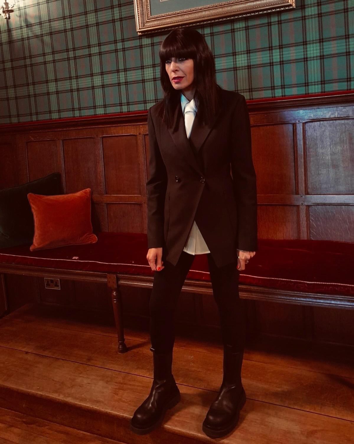 Claudia Winkleman Black Tuxedo Jacket The Traitors 2026 – Fashion You ...